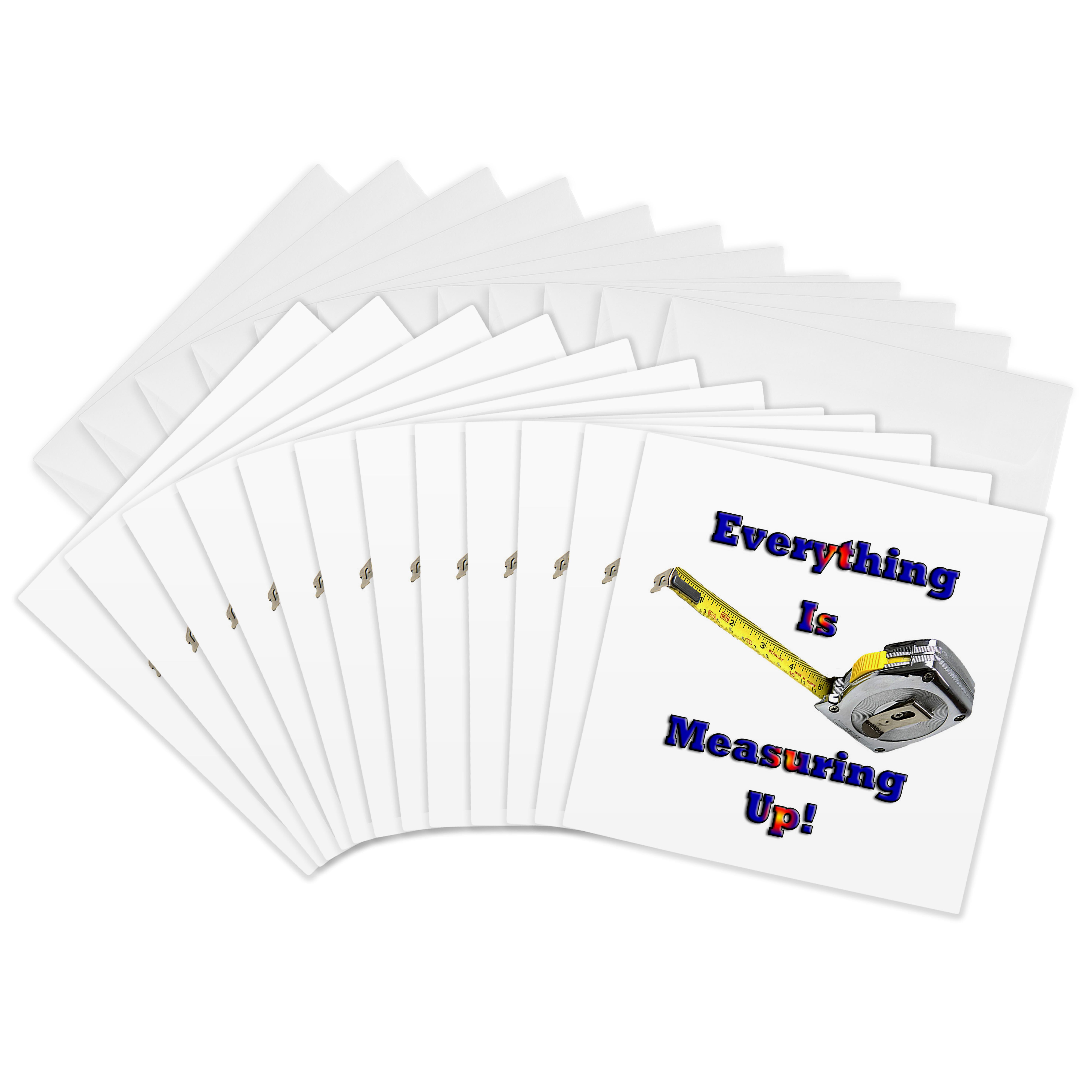 3drose, Tape Measure - Everything Is Measuring Up, 12 Greeting Cards ...