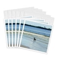 3drose, Terrier on Beach, 6 Greeting Cards with Envelopes - Walmart.com
