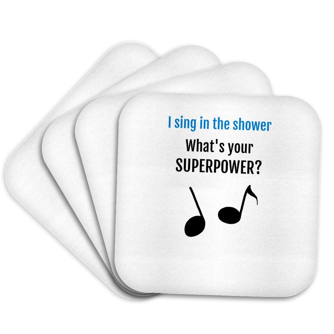3drose, Text Saying I Sing in the Shower What Is Your Superpower, Set ...