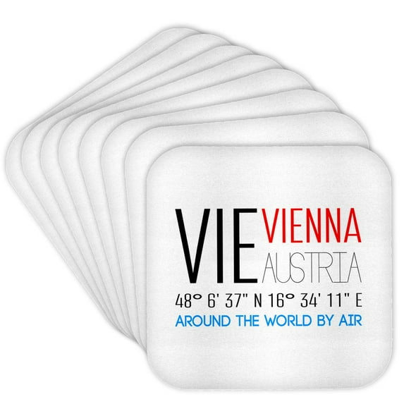 3drose, Text Vie Vienna, Austria, Coordinates. Around the World by Air ...