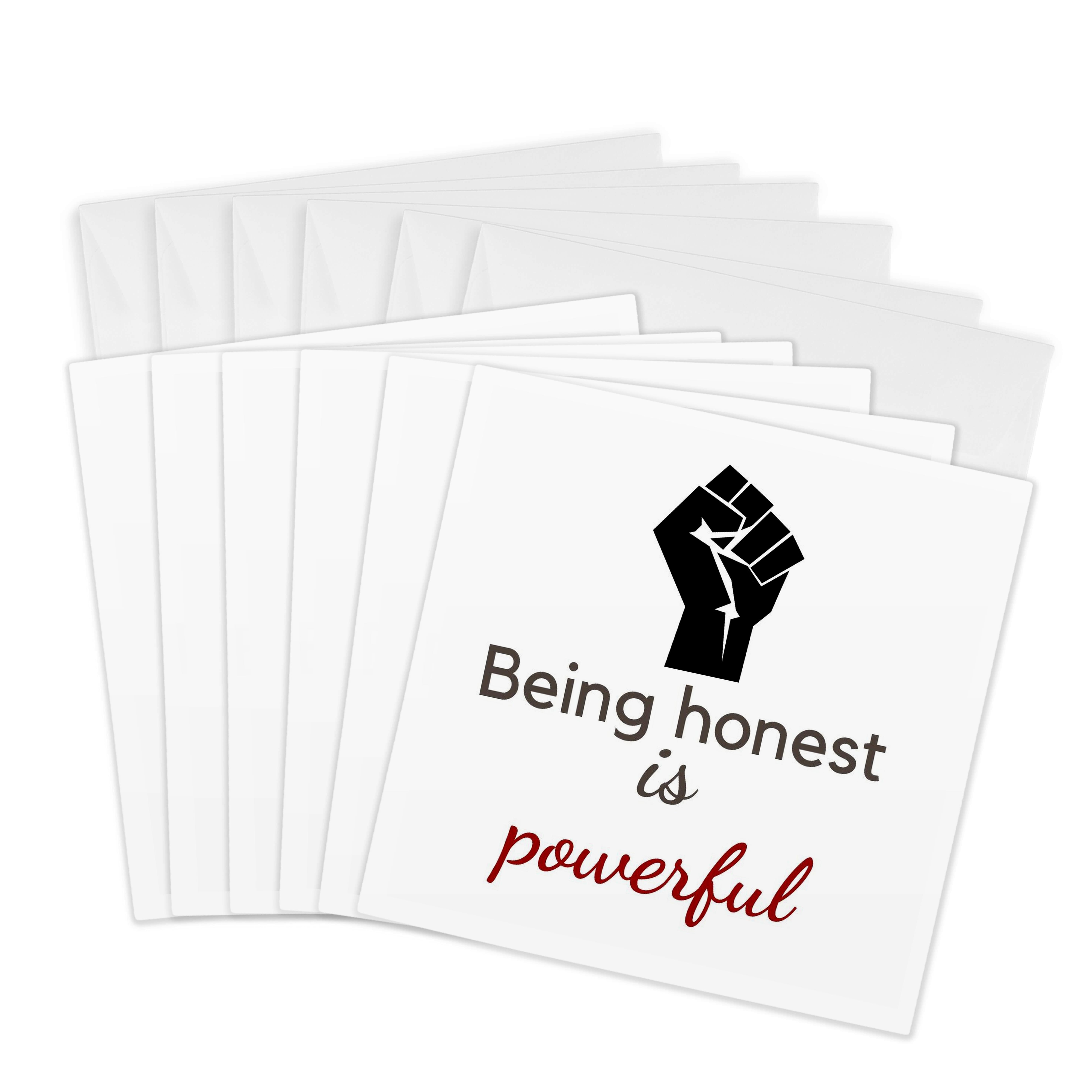 3drose, Text of Being Honest Is Powerful, 6 Greeting Cards with ...