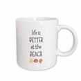 3drose, Text of Life Is Better at the Beach, 15oz Mug - Walmart.com
