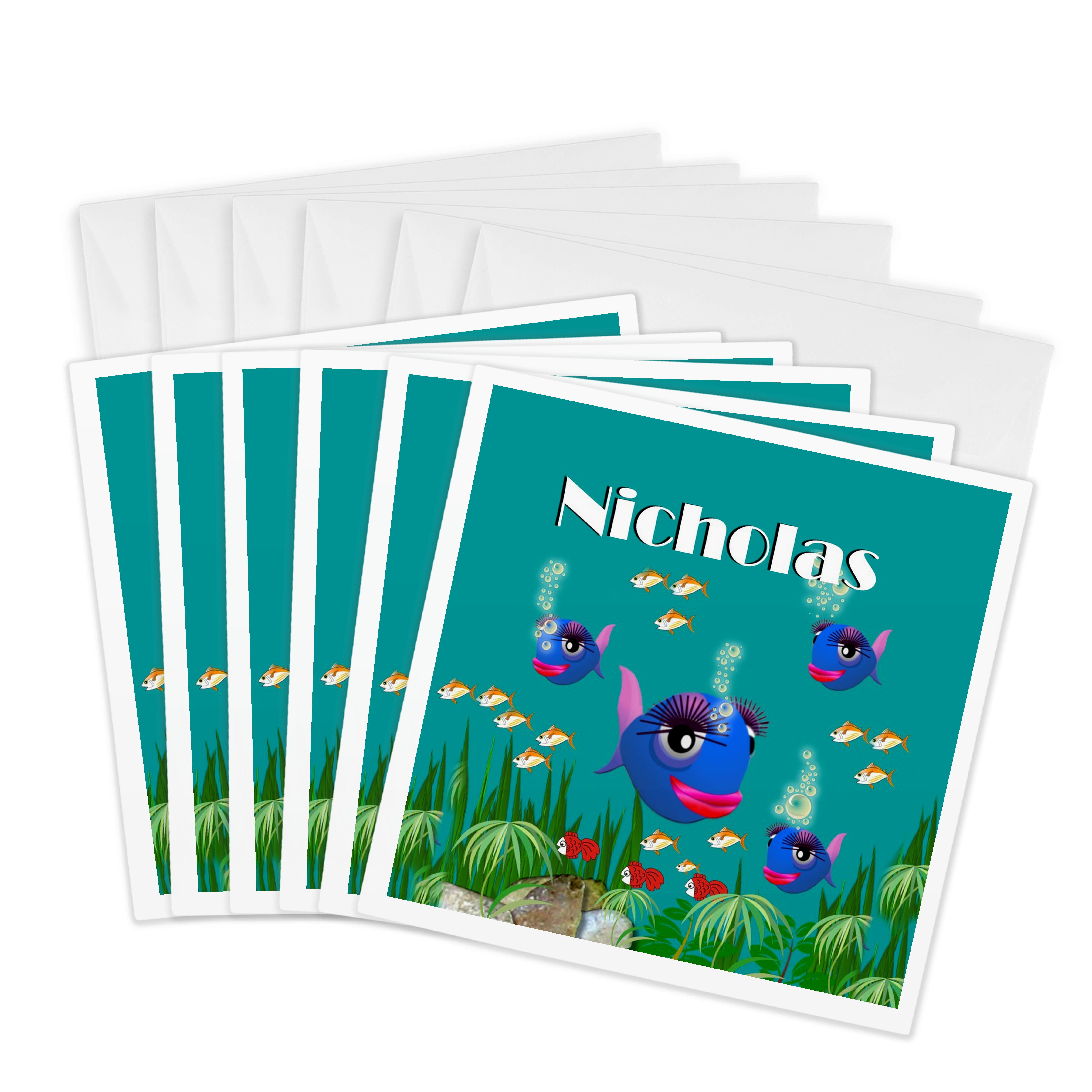 3drose, This Vibrant Artwork of Fish under the Sea Is Personalized with ...