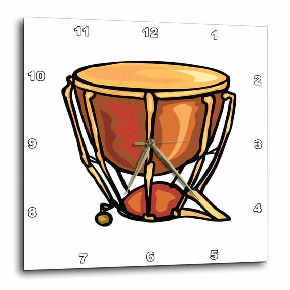 3drose, Timpani Jagged Realistic Image, 10x10 Wall Clock - Walmart.com