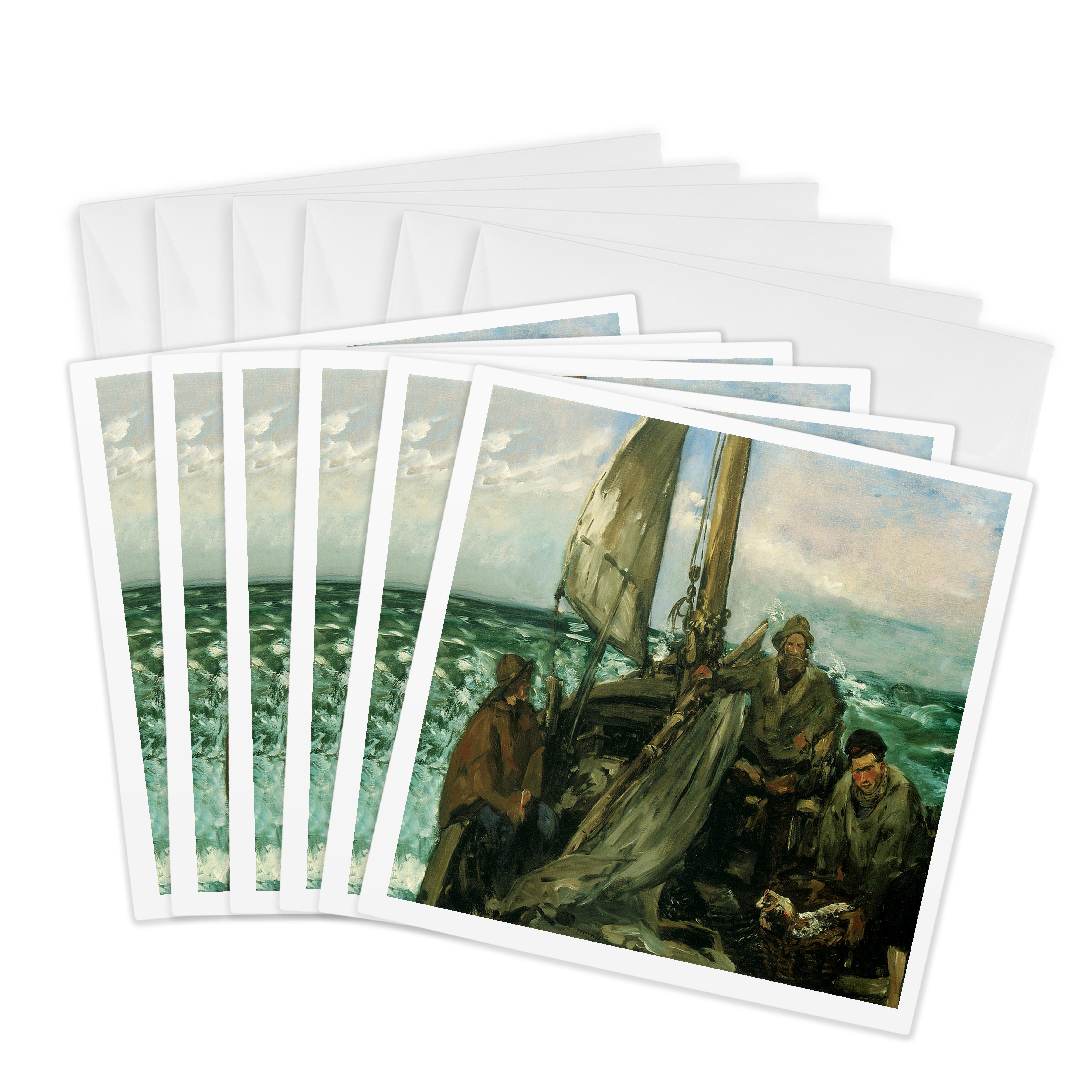 3drose, Toilers of the Sea by Edouard Manet, 6 Greeting Cards with ...