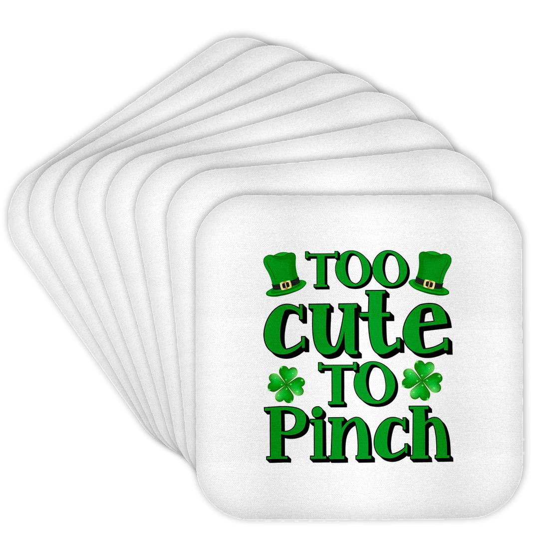3drose, Too Cute to Pinch St. Patricks Day Funny Charm, Gift for Anyone ...