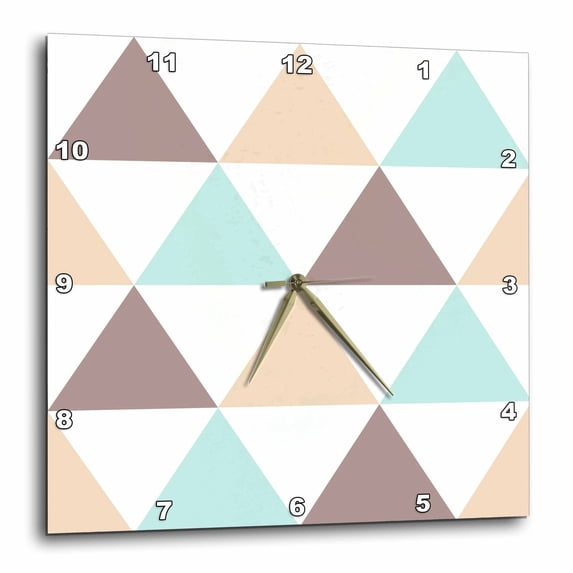 3drose, Triangles Pattern in Light Teal, Brown, Cream Color and White ...