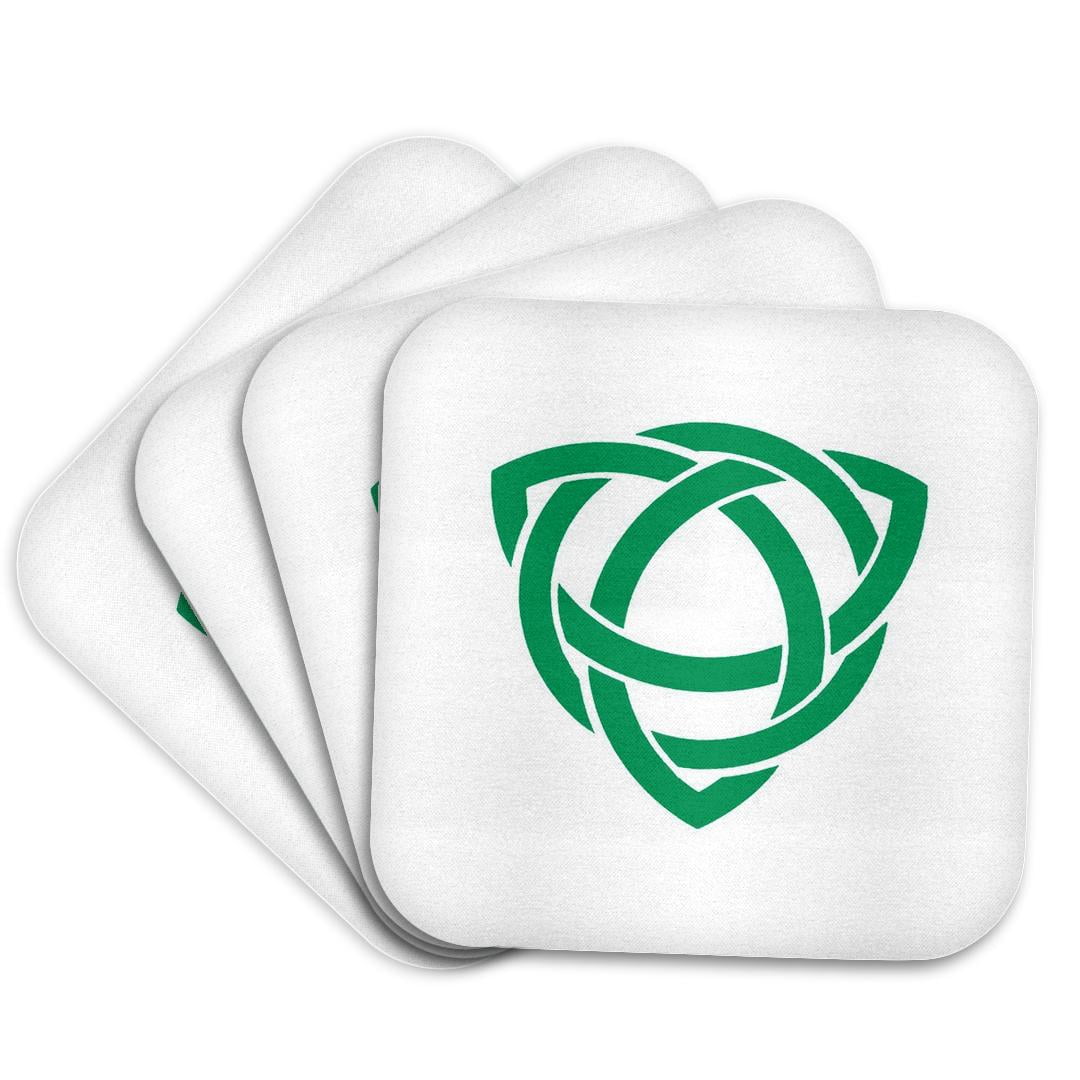 3drose, Trinity Celtic Knot in Green, Set of 4 Coasters - Cork ...