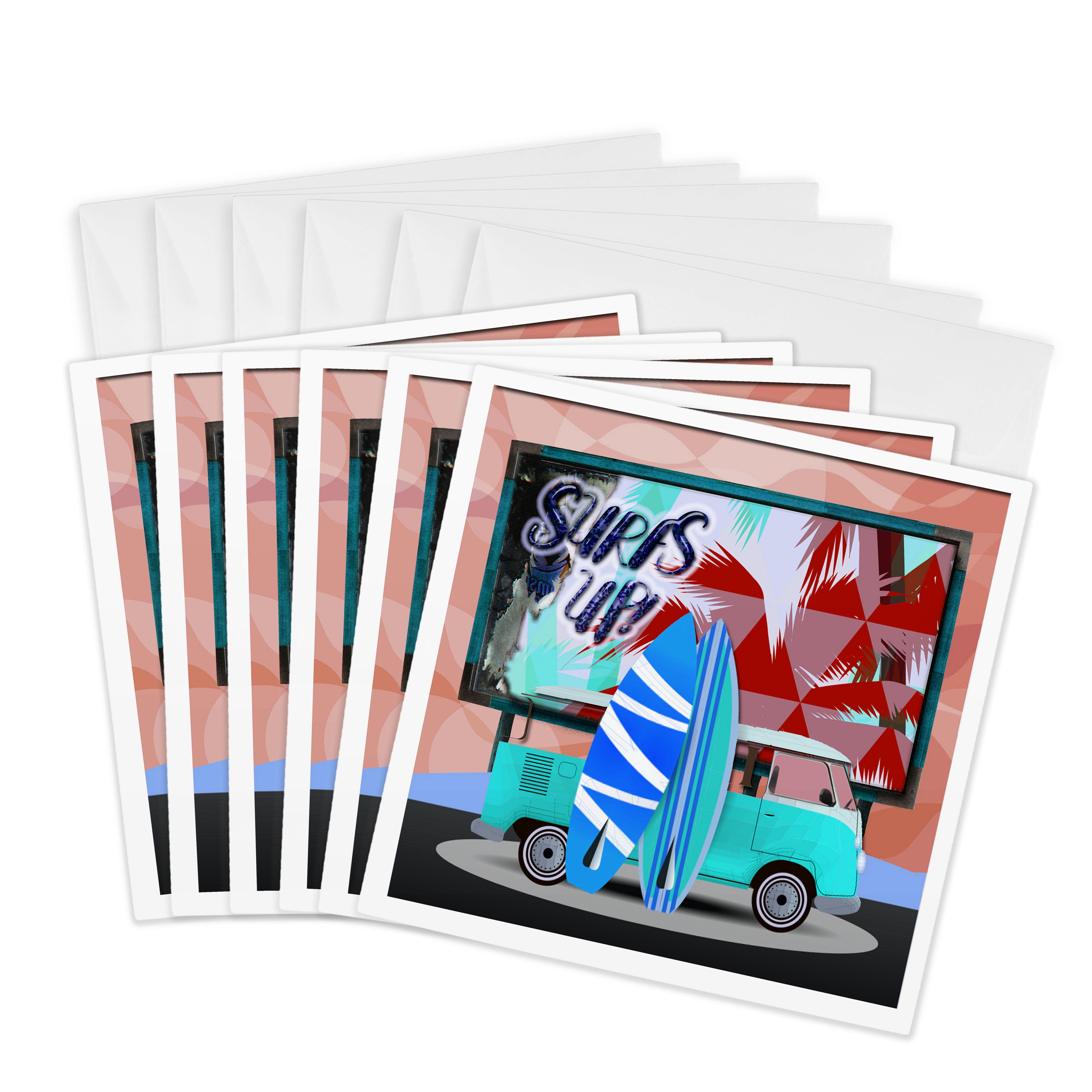 3drose, Tropical Beach Surfboard and Ocean Scenery a Surfers Gift, 6 ...