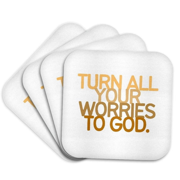 3drose, Turn All Your Worries to God Christian Quotes Bible Verse, Set ...