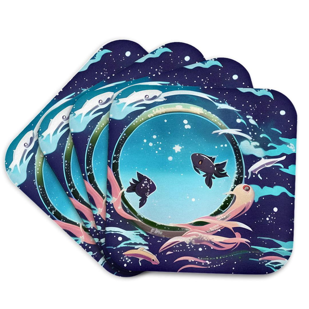 3drose, Two Adorable Little Fish Swimming and Representing Pisces, Set ...