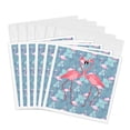 3drose, Two Pretty Pink Flamingos with a Tropical Flamingo Pattern ...