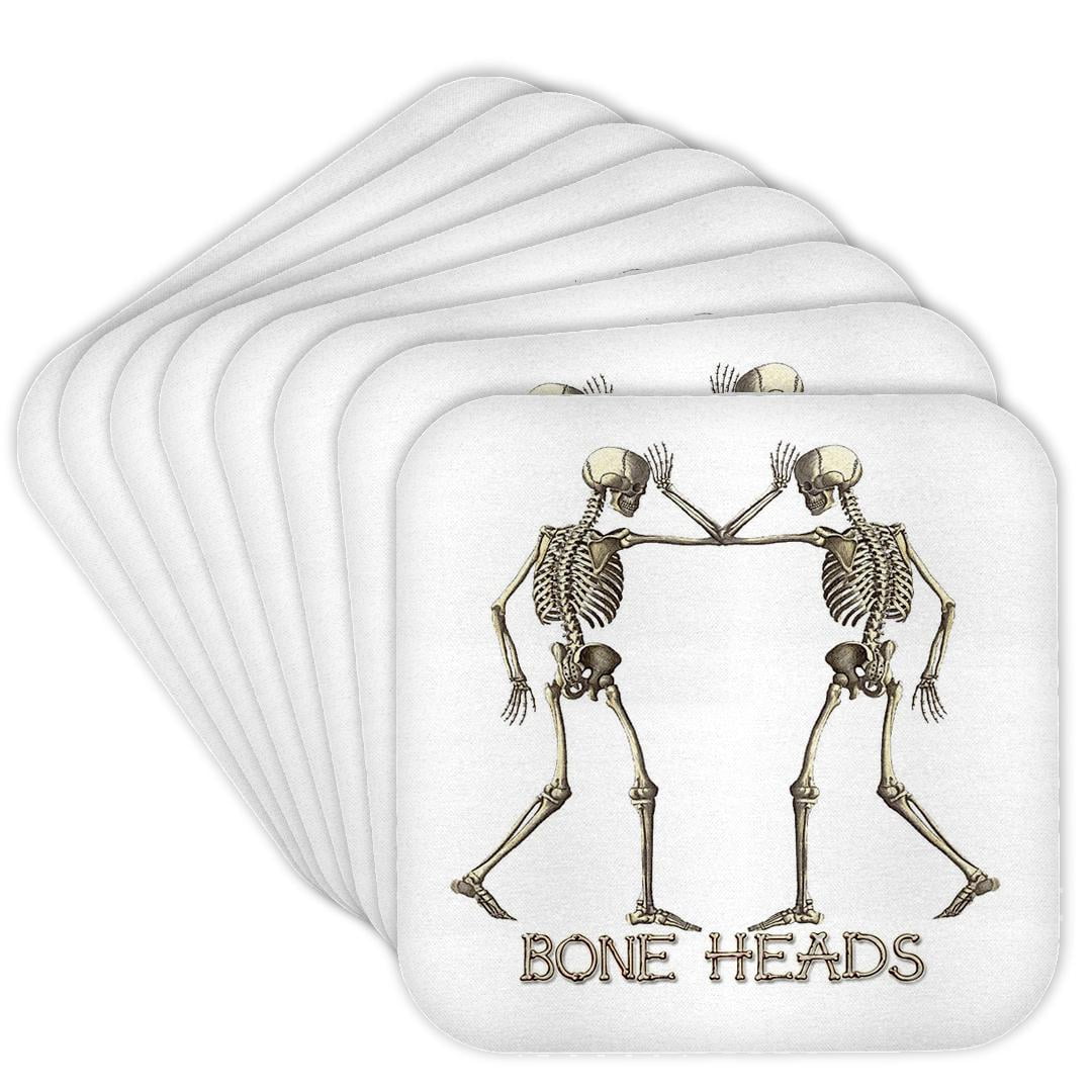 3drose, Two Skeletons - Bone Heads, Set of 8 Coasters - Cork - Walmart.com