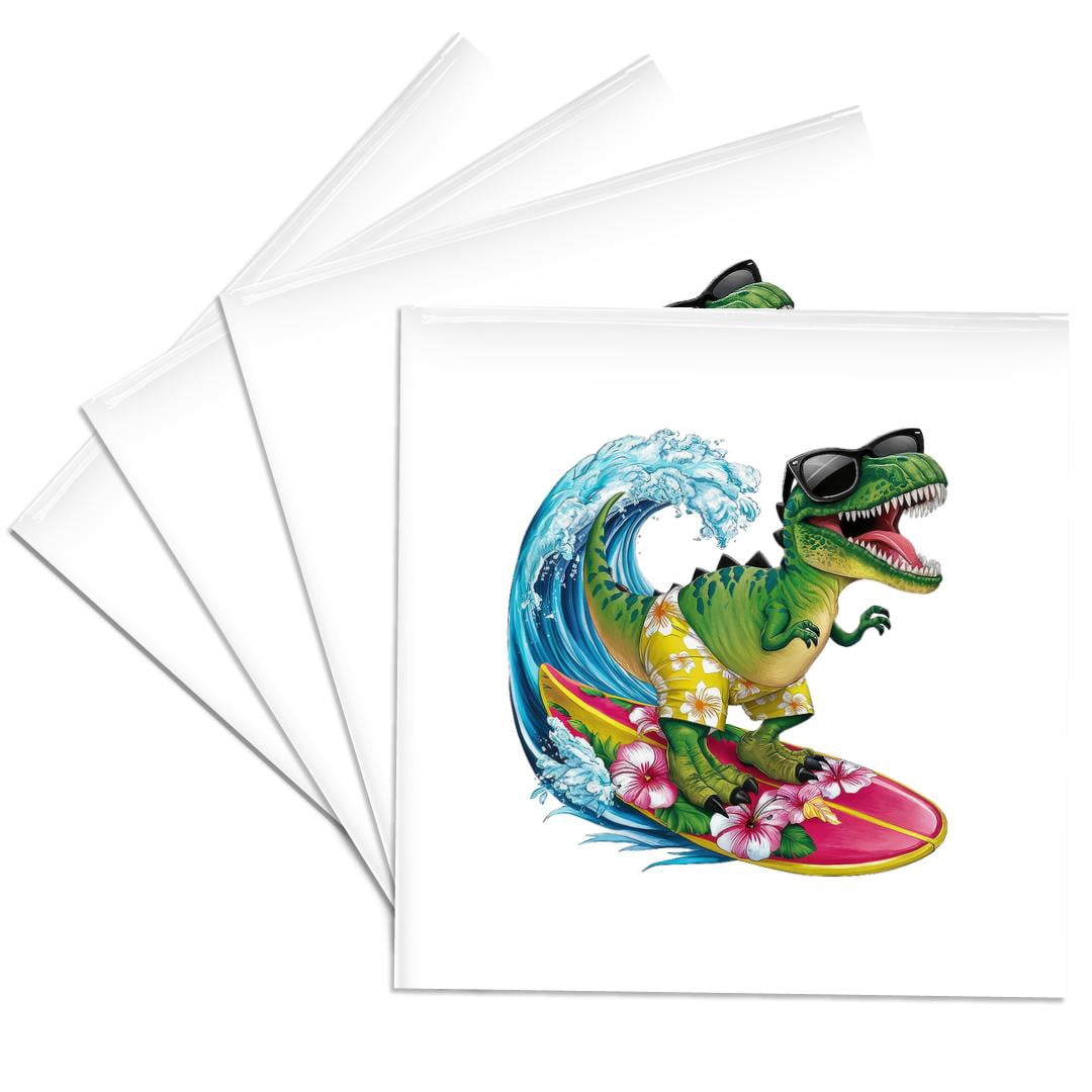 3drose, Tyrannosaurus Rex Wave Surfer. Funny, Cool Summer Art Gift for ...