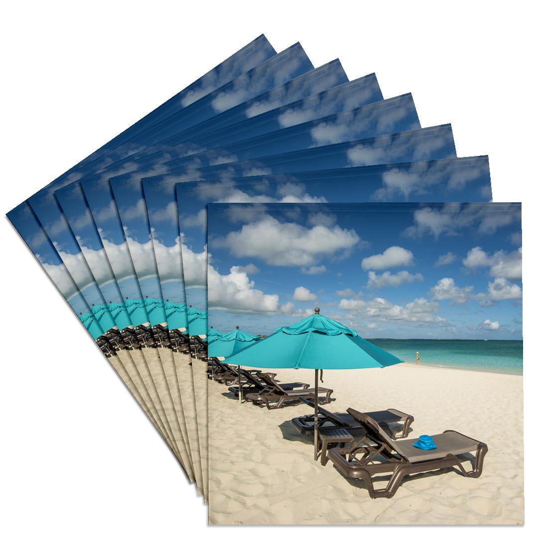 3drose, Umbrellas on Grace Bay Beach, Turks and Caicos Islands ...