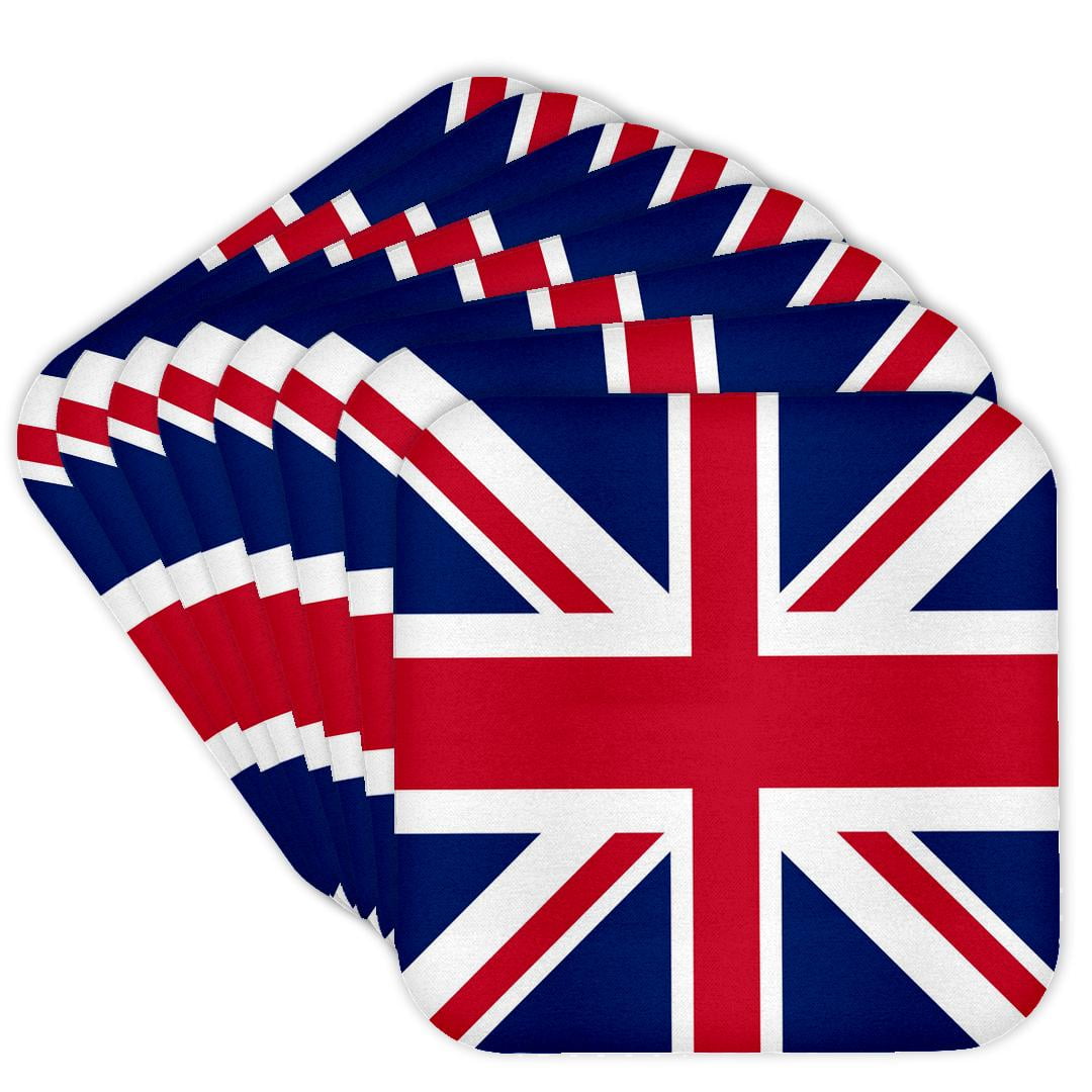 3drose, Union Jack United Kingdom Flag, Set of 8 Coasters - Cork ...
