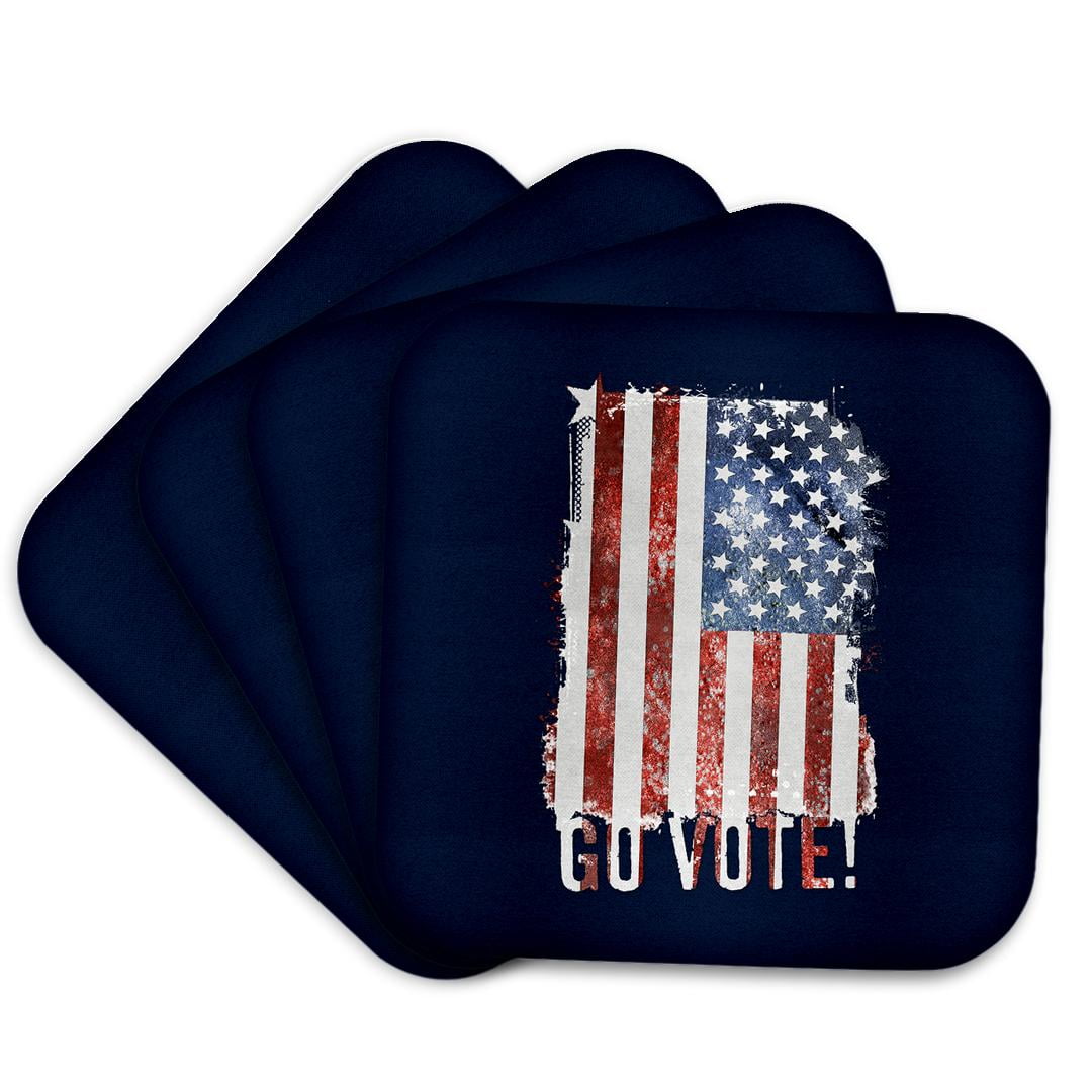 3drose, Usa 2020 Election Sticker Flag Design Go Vote, Set of 4 ...