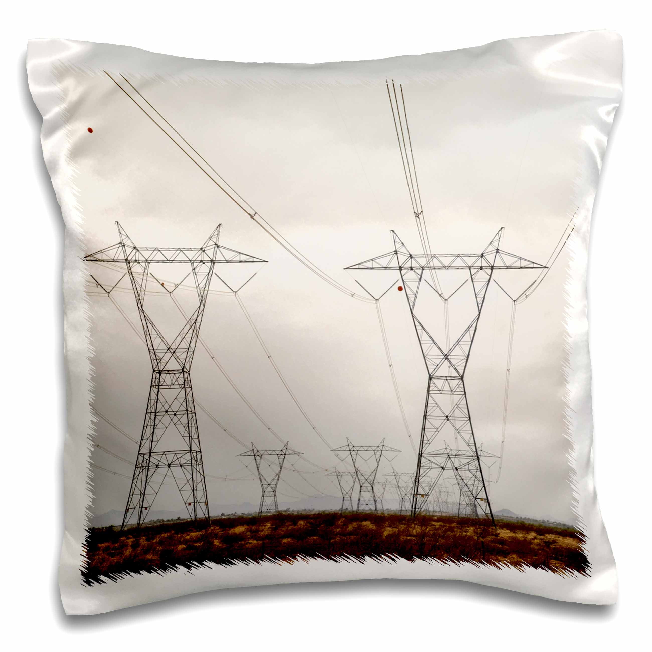 3drose, Usa, Arizona. Converging Transmission Towers and Power Lines ...