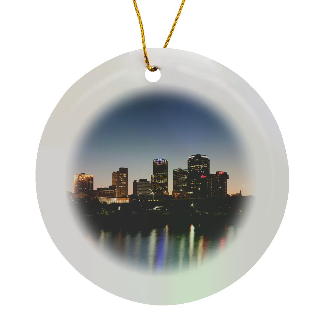 3drose, Usa, Arkansas, Little Rock, City Skyline at Dusk, Circle ...