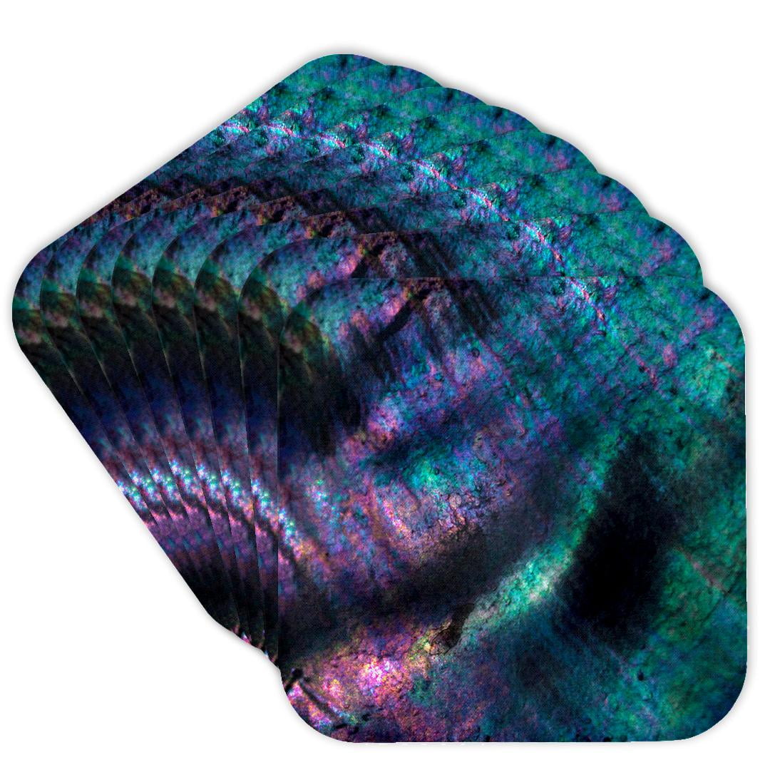 3drose, Usa, California. Abalone Shell Close Up., Set of 8 Coasters ...
