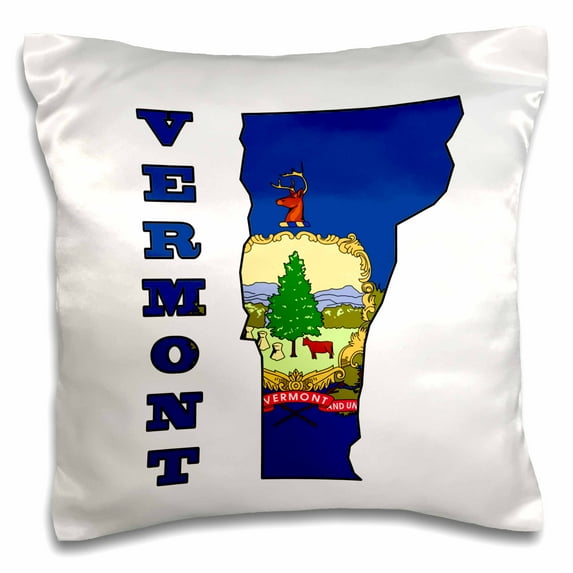 3drose, Vermont State Flag in the Outline Map and Letters for Vermont ...