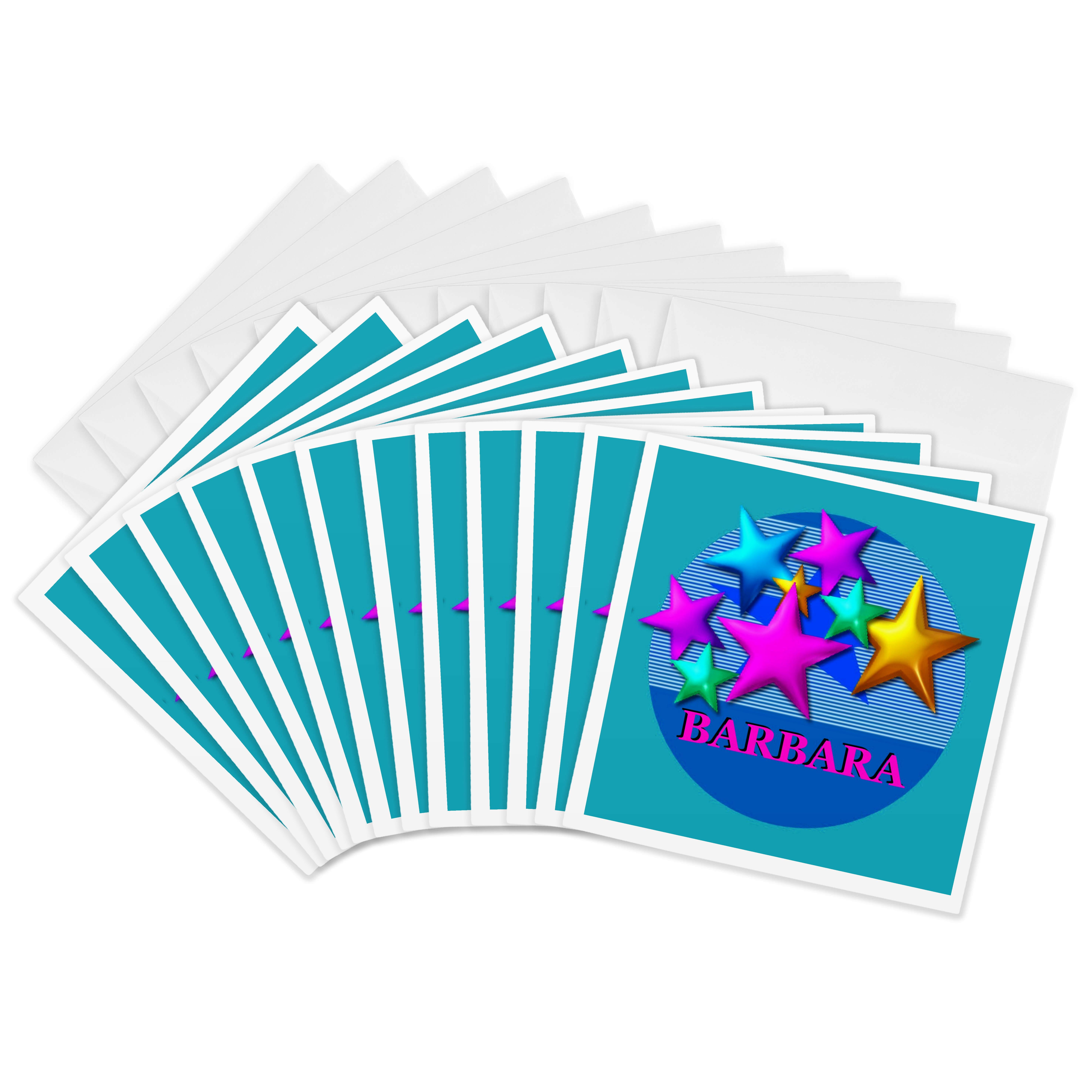 3drose, Vibrant Colored Stars on a Blue Background Personalized with ...