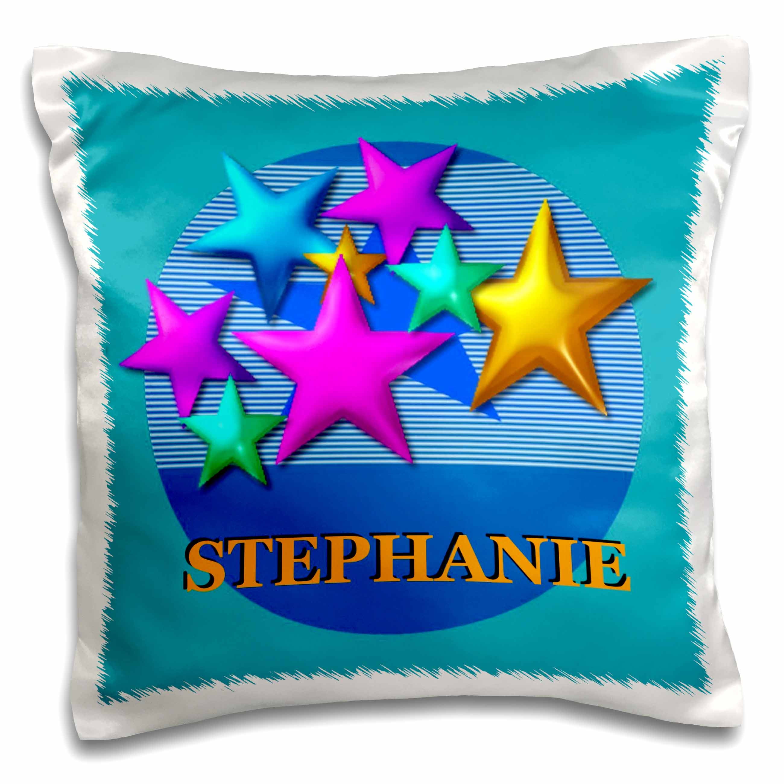 3drose, Vibrant Colored Stars on a Blue Background Personalized with ...