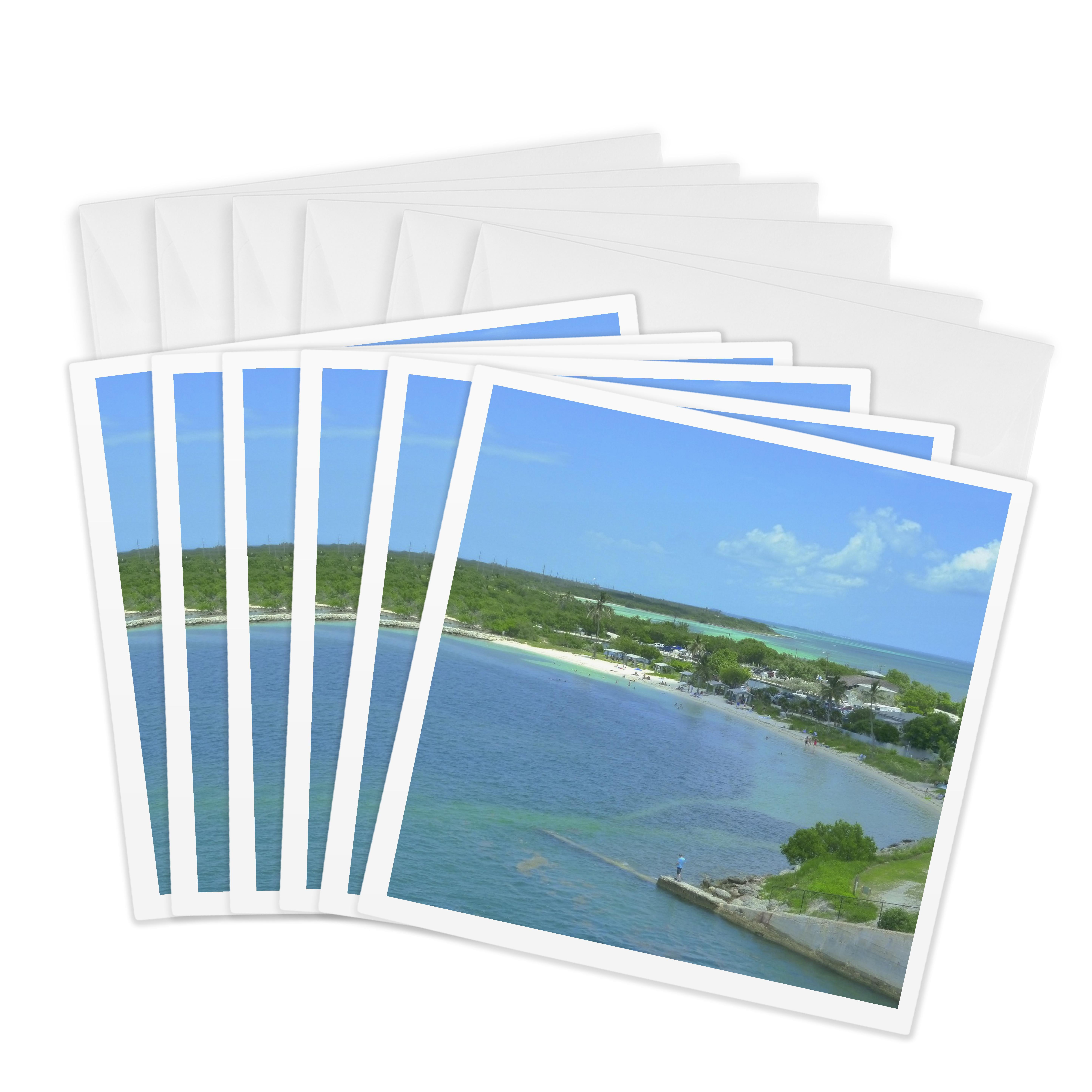 3drose, View in the Keys, 6 Greeting Cards with Envelopes - Walmart.com