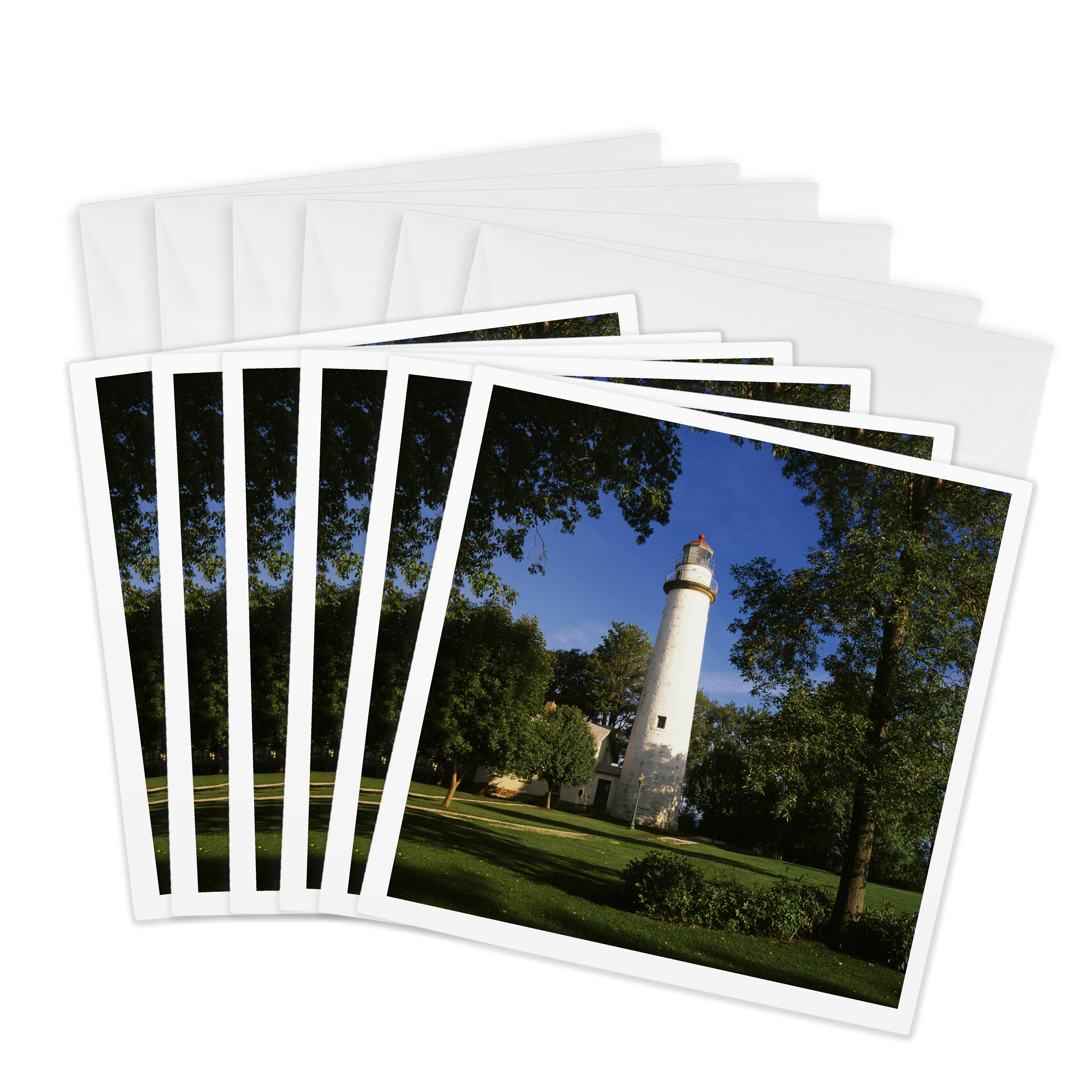 3drose, View of Ponte Aux Barques Lighthouse, Michigan, Usa - Us23 Aje0023 - Adam Jones, 6 ...