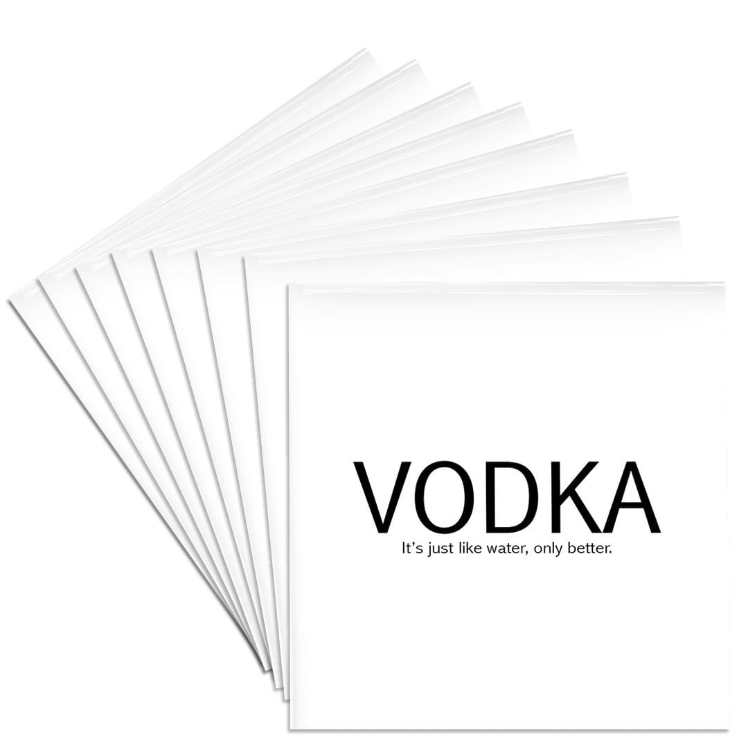 3drose, Vodka Its Just like Water, Only Better., Set of 8 Ceramic Tile ...