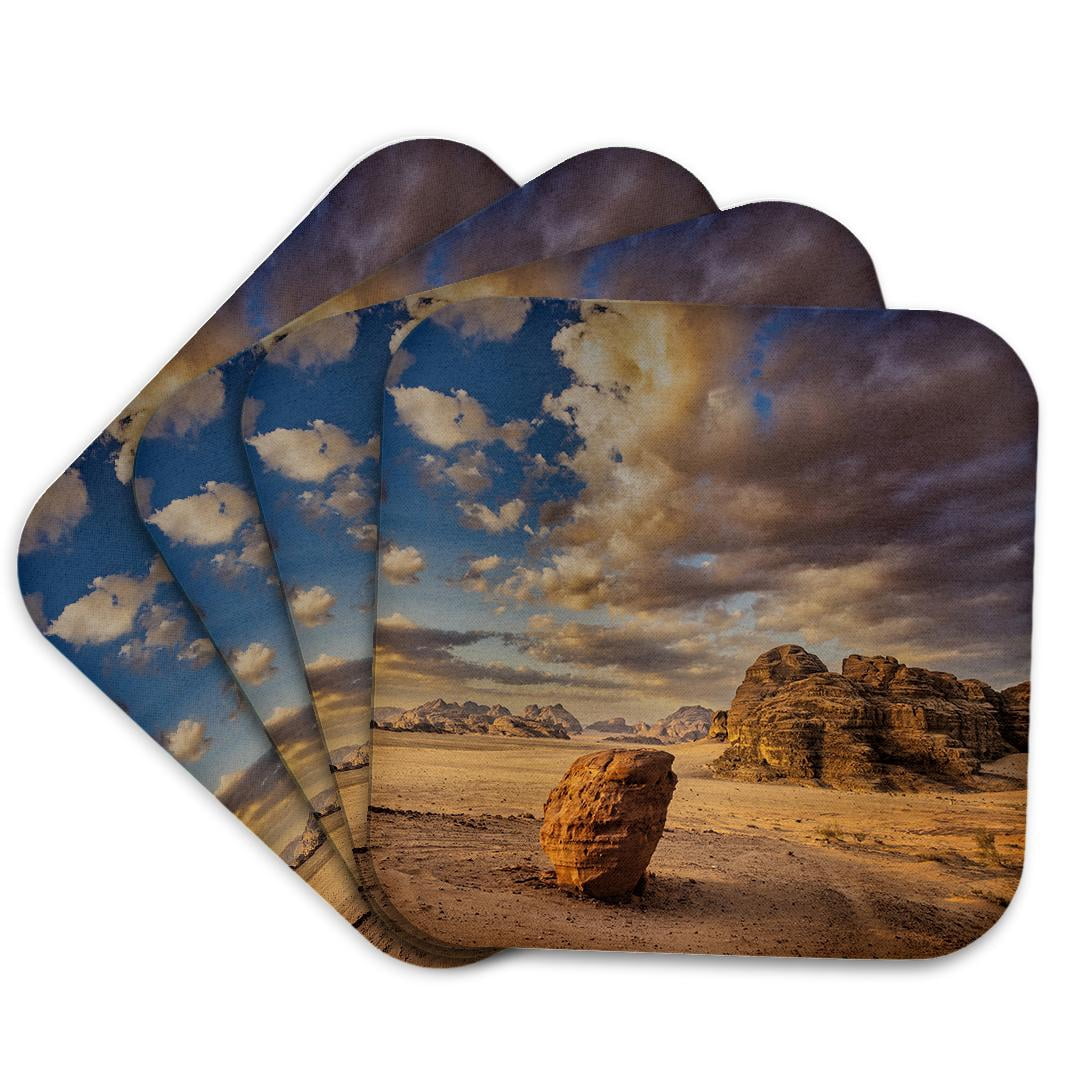 3drose, Wadi Rum Sunrise, Jordan, Set of 4 Coasters - Cork - Walmart.com