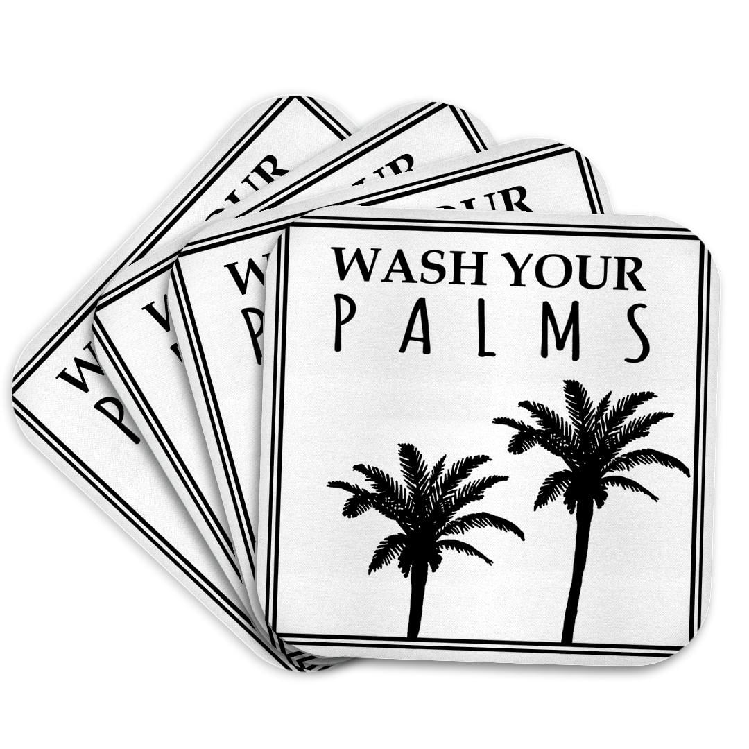 3drose, Wash Your Palms Funny Tropical Beach Tree Washroom Humor ...