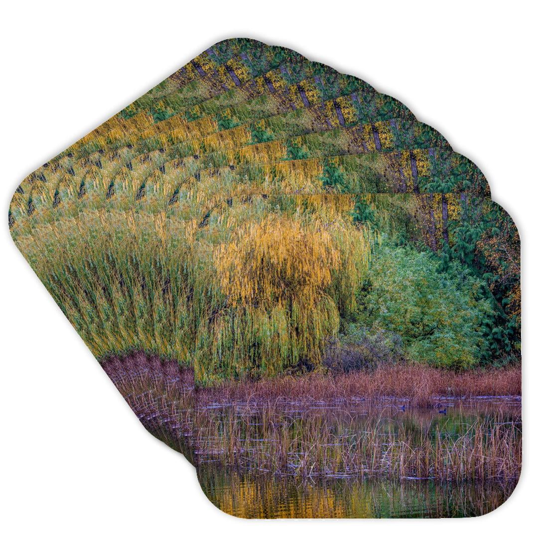 3drose, Washington State, Seabeck. Saltwater Marsh in Autumn., Set of 8 ...