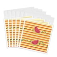 3drose, Watermelon on Green Ribbon Look, Red, Yellow, Orange Pattern, 6 ...