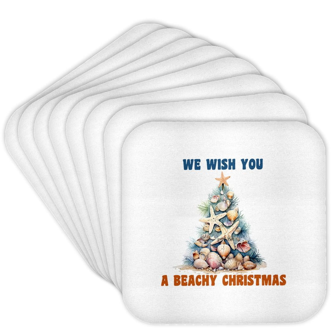 3drose, We Wish You a Beachy Christmas. Christmas Tree Decorated with ...