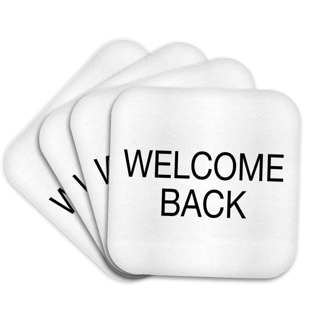 3drose, Welcome Back. Black Capital Lettering on White Background., Set ...