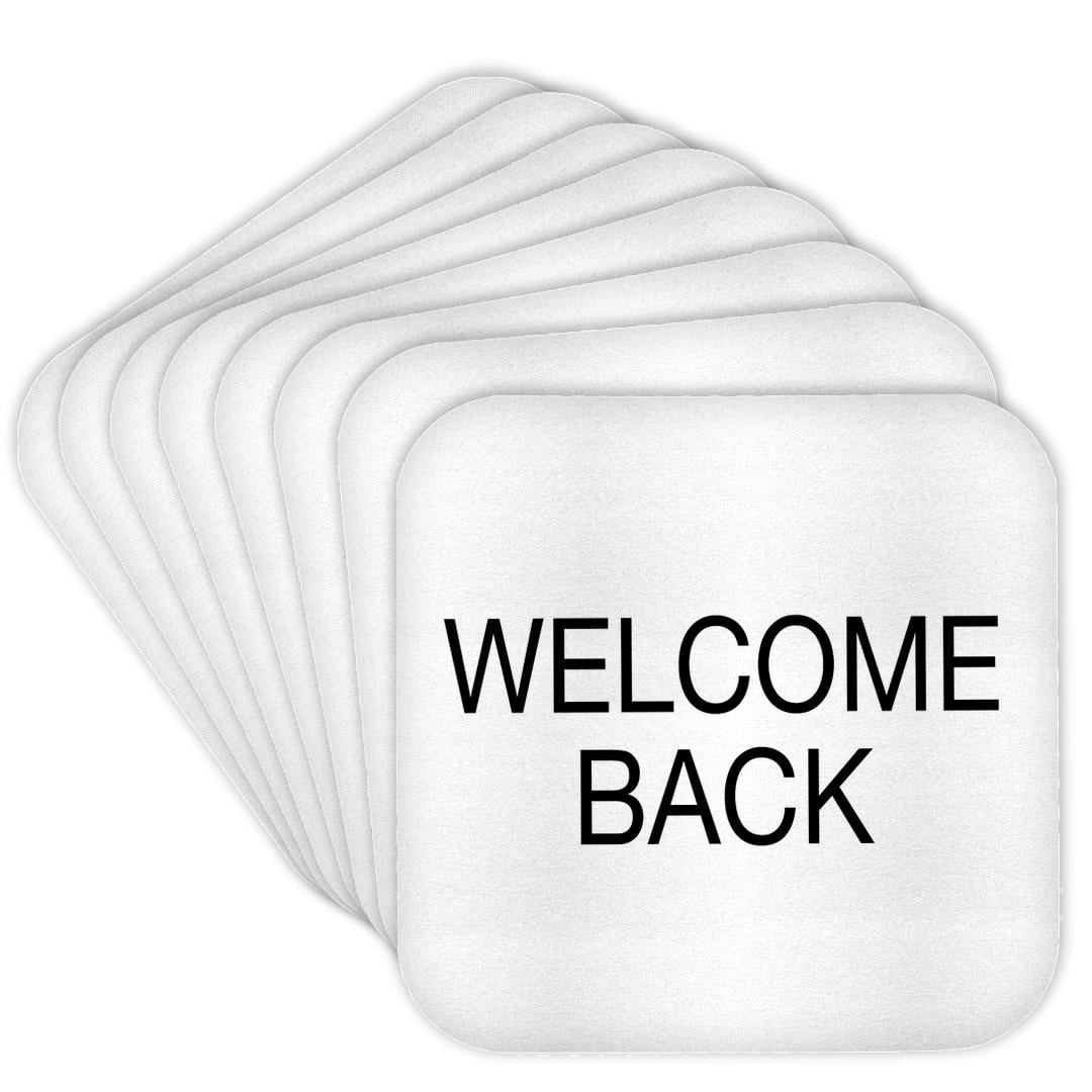 3drose, Welcome Back. Black Capital Lettering on White Background., Set ...