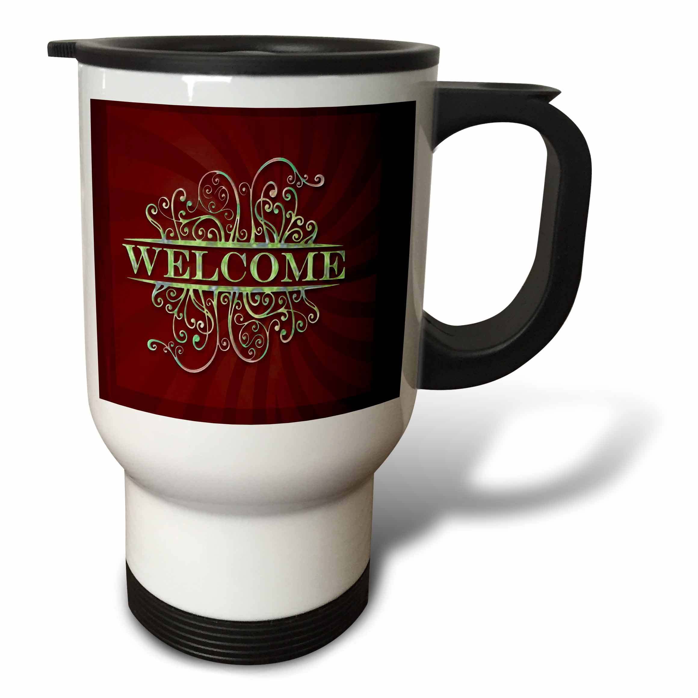 3drose, Welcome Home, Red, 14oz Stainless Steel Travel Mug - Walmart.com