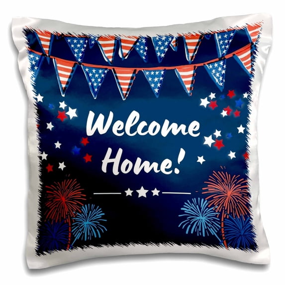 3drose, Welcome Home Usa American Patriotic Red White and Blue Stars ...