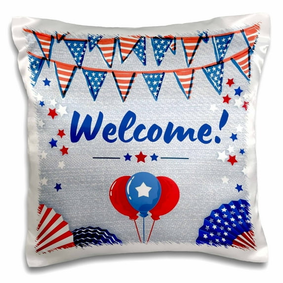 3drose, Welcome Usa America Themed Sign - Image of Balloons Banner ...