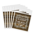 3drose, Welcome to My Kitchen Design in Brown, 6 Greeting Cards with ...