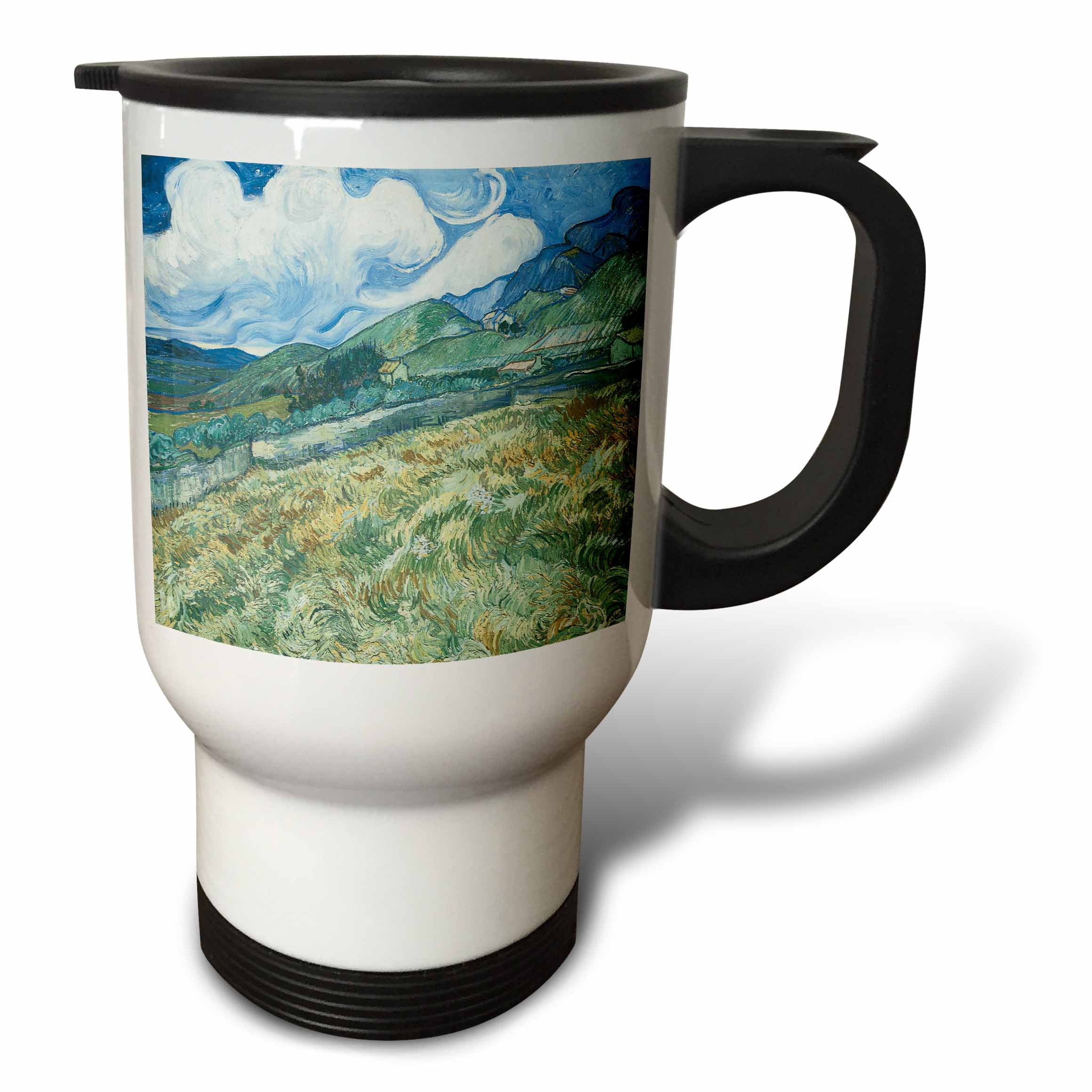 3drose, Wheatfield with Mountains in the Background by Vincent Van Gogh ...