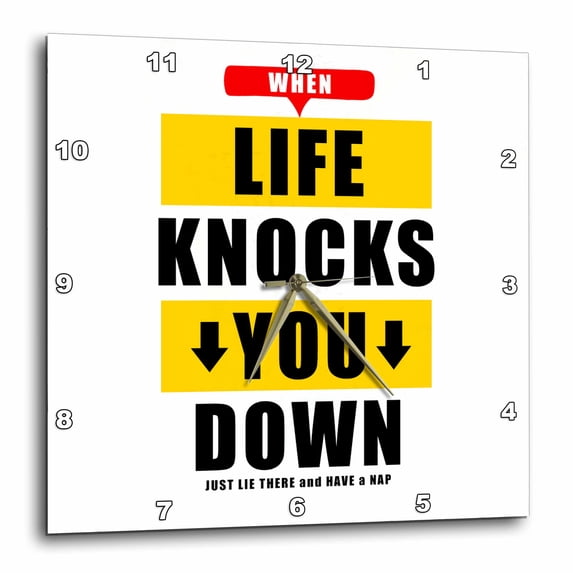 3drose, When Life Knocks You down Lie There and Have a Nap Humor, 13x13 ...