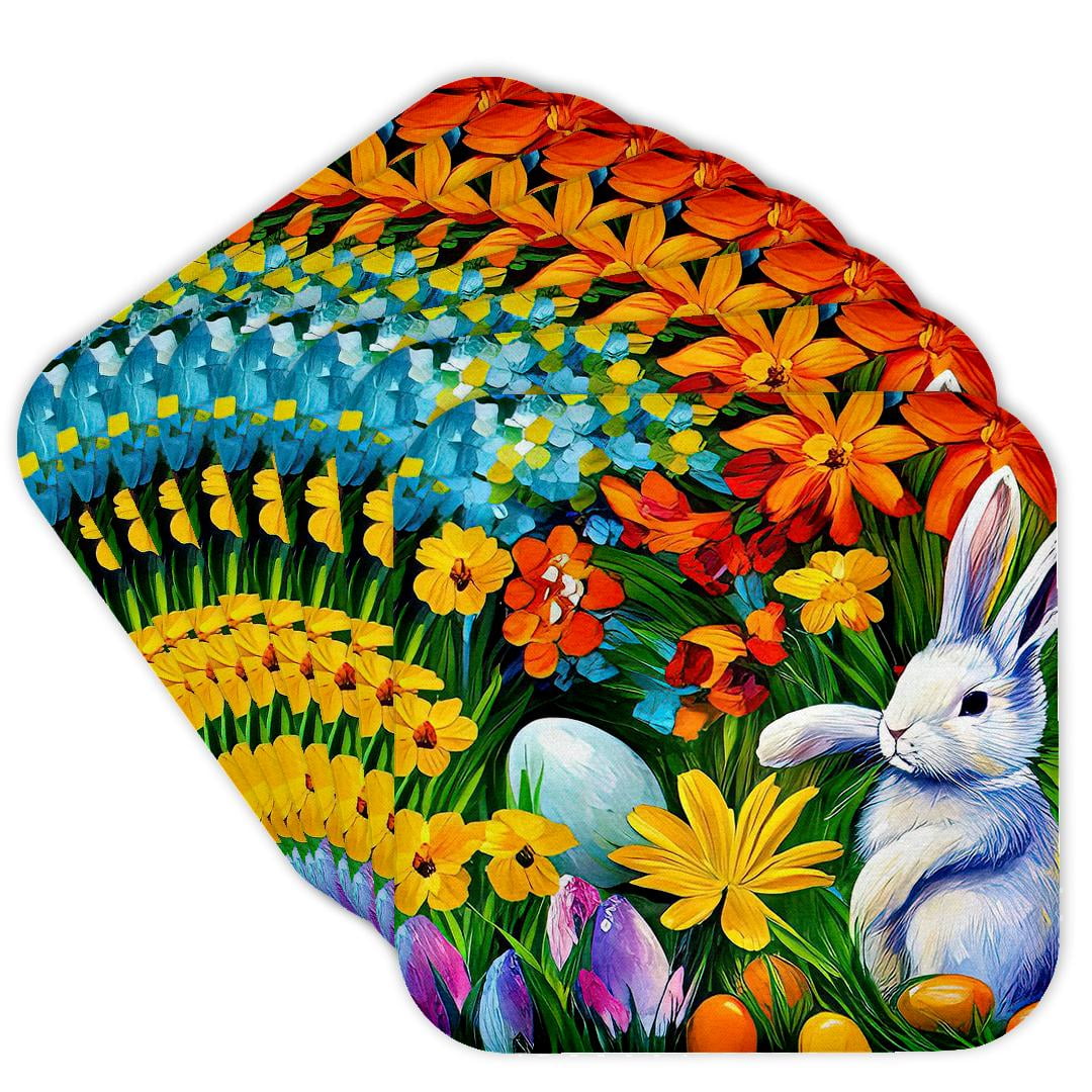 3drose, White Easter Bunny, Eggs, Flowers. the Magic of the Spring ...