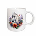 3drose, White Horse Head, Poppy Flowers. Chinese New Year, Horse Lovers ...