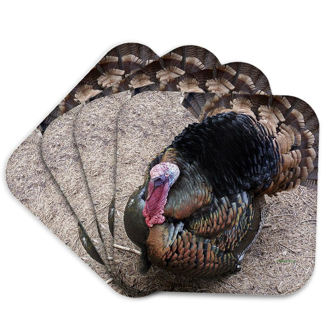3drose, Wild Turkey, Set of 4 Coasters - Cork - Walmart.com