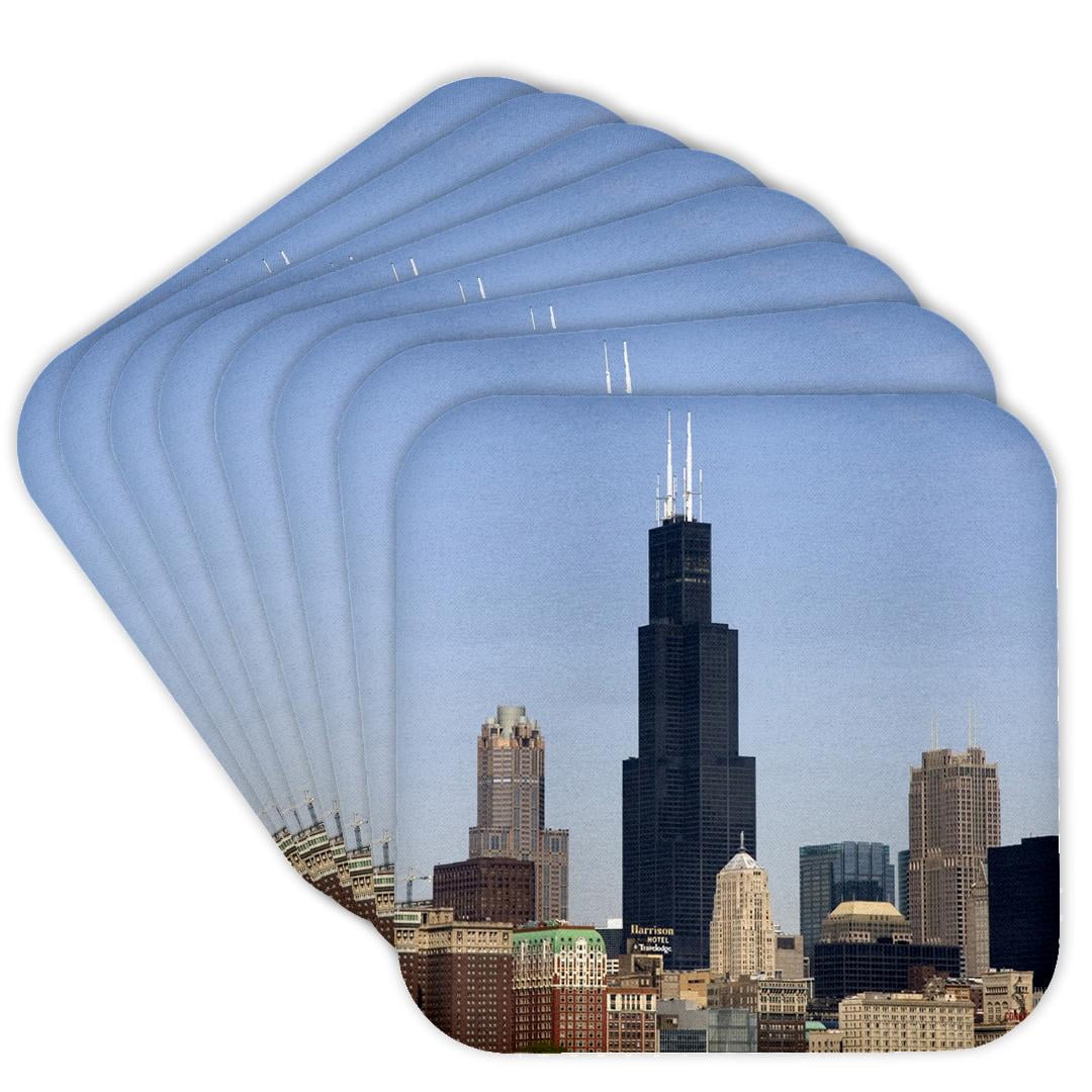 3drose, Willis and Sears Tower, Chicago River, Il - Us14 Dfr0095 ...