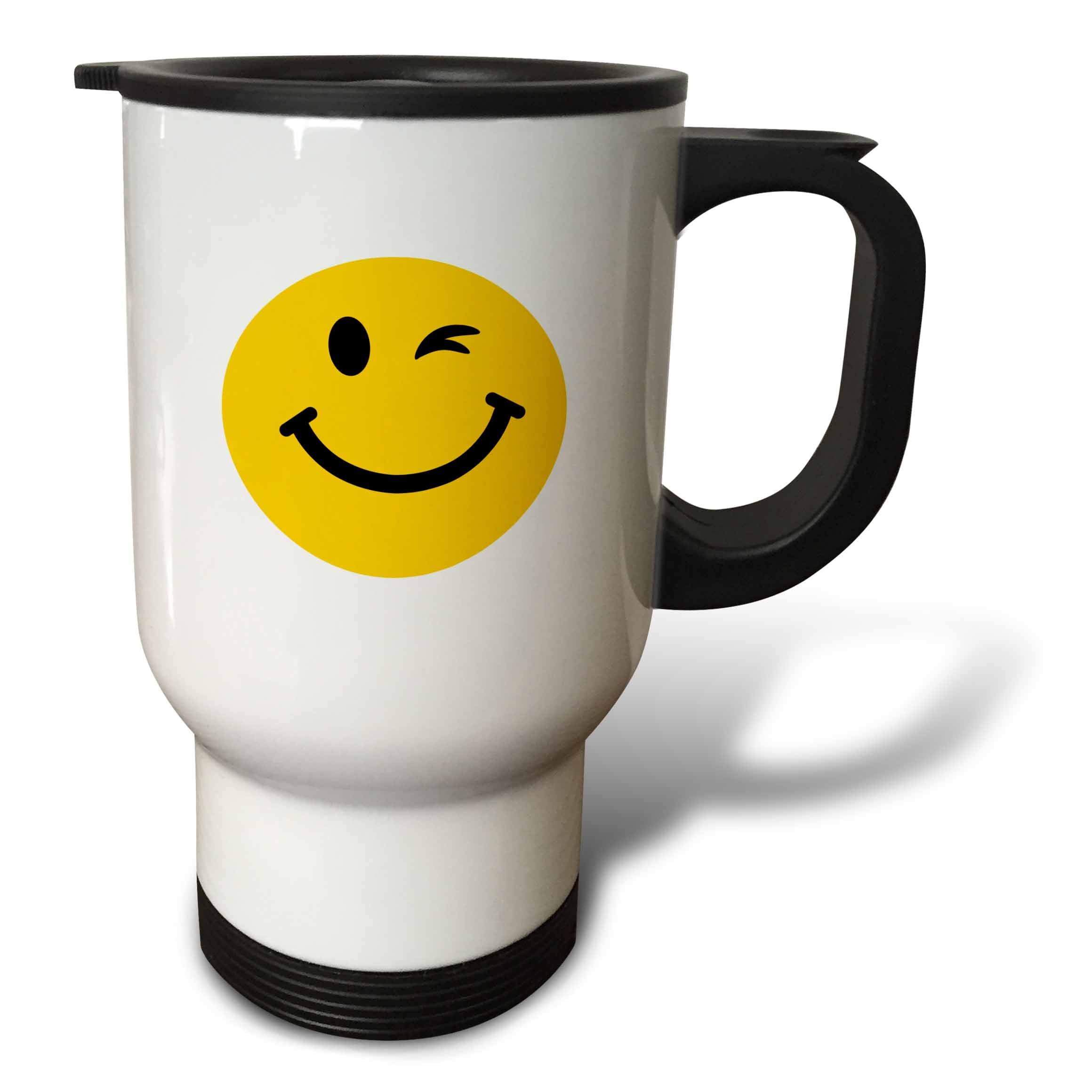 3drose, Winking Smiling Face - Yellow Happy - Flirty - Cheeky - Cute ...