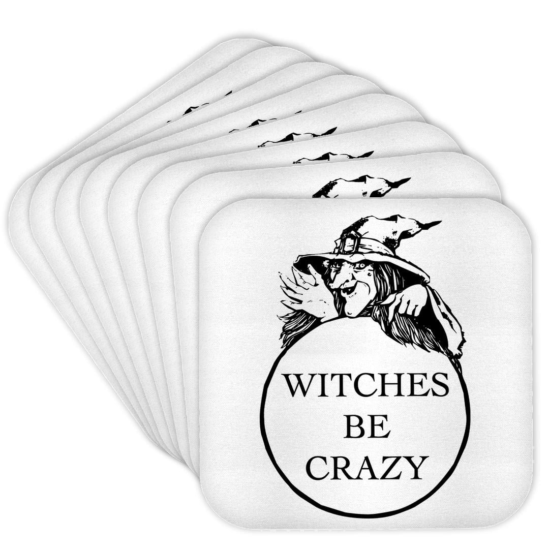 3drose, Witches Be Crazy Written in a Circle with a Creepy Witch on ...