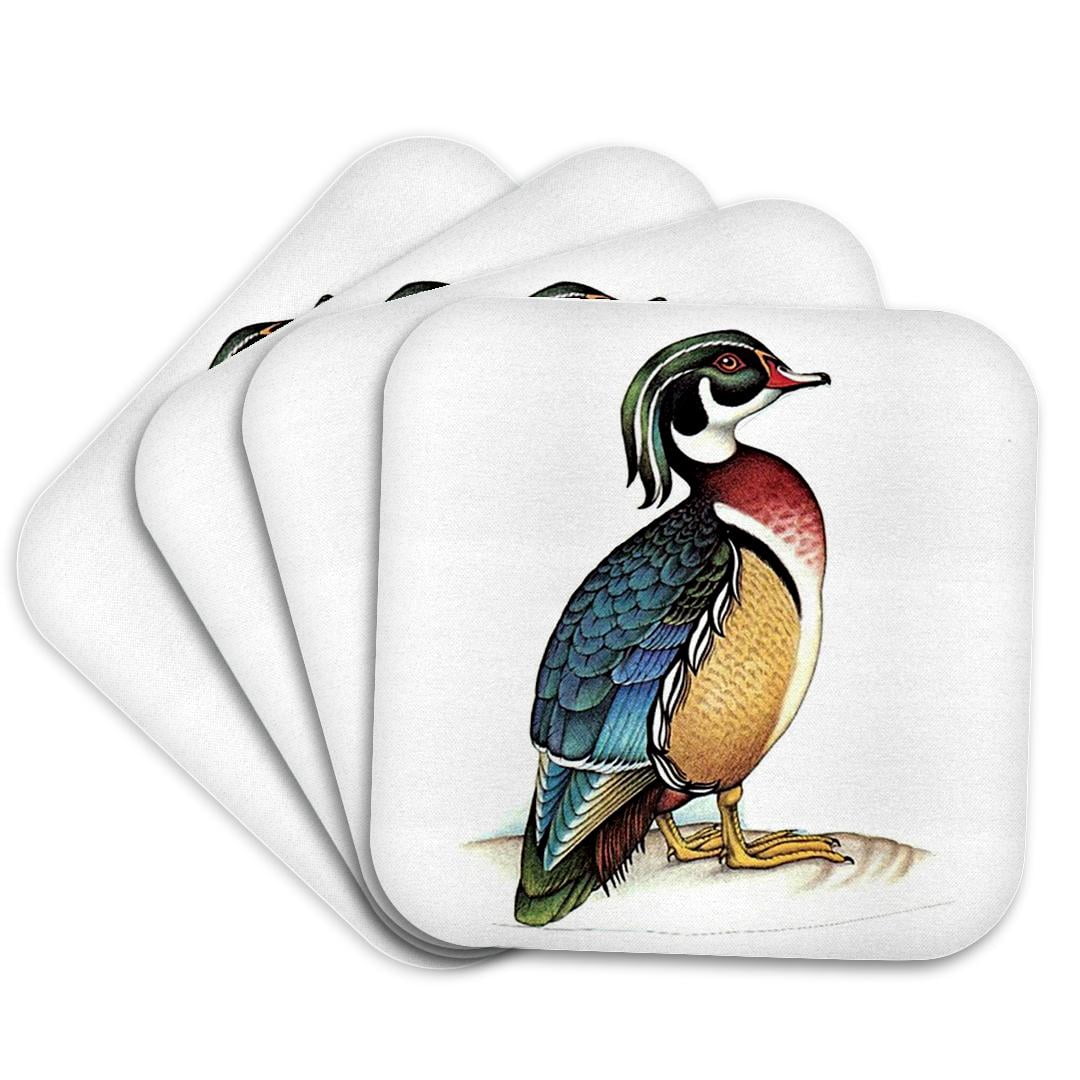 3drose, Wooden Duck, Set of 4 Coasters - Cork - Walmart.com